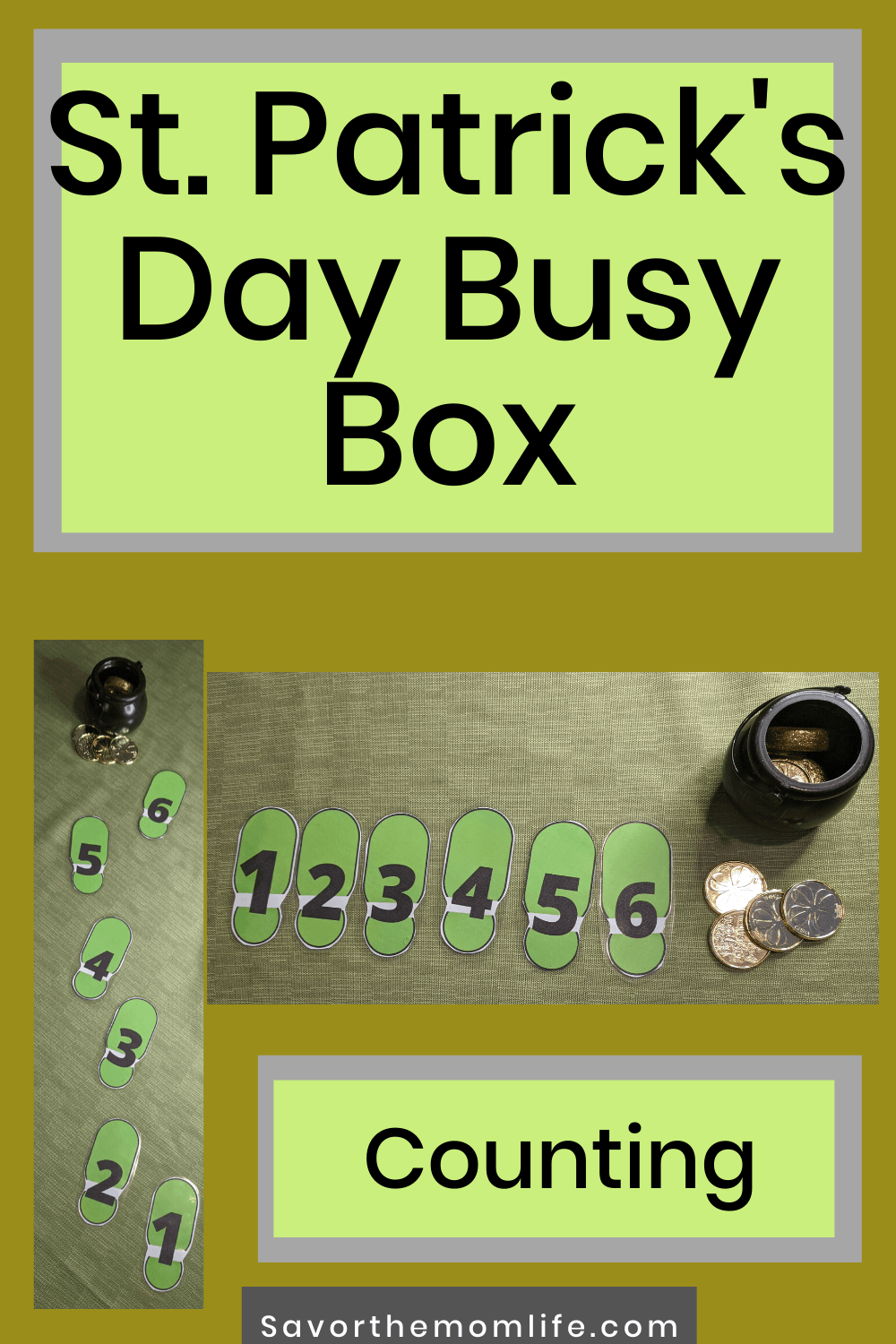St.Patrick's Day Busy Box for Preschoolers - Savor The Mom Life Holiday