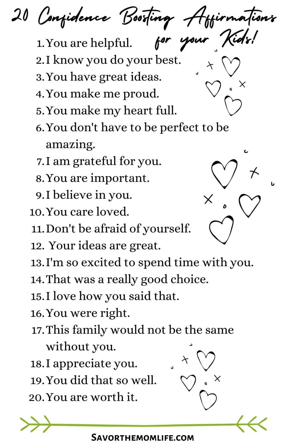 20 + Words of Affirmation to Easily Boost Your Kids Confidence