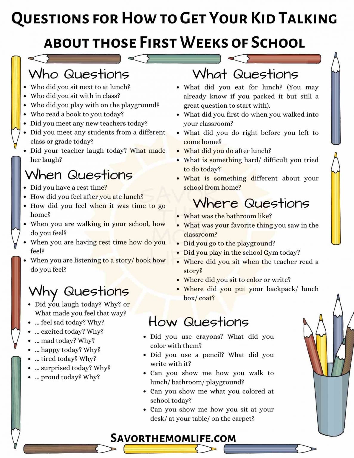 How to Get Your Kid Talking about those First Weeks of School